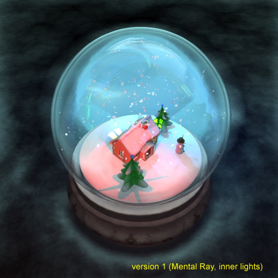 3d Snowball Complete Scene Snow Model