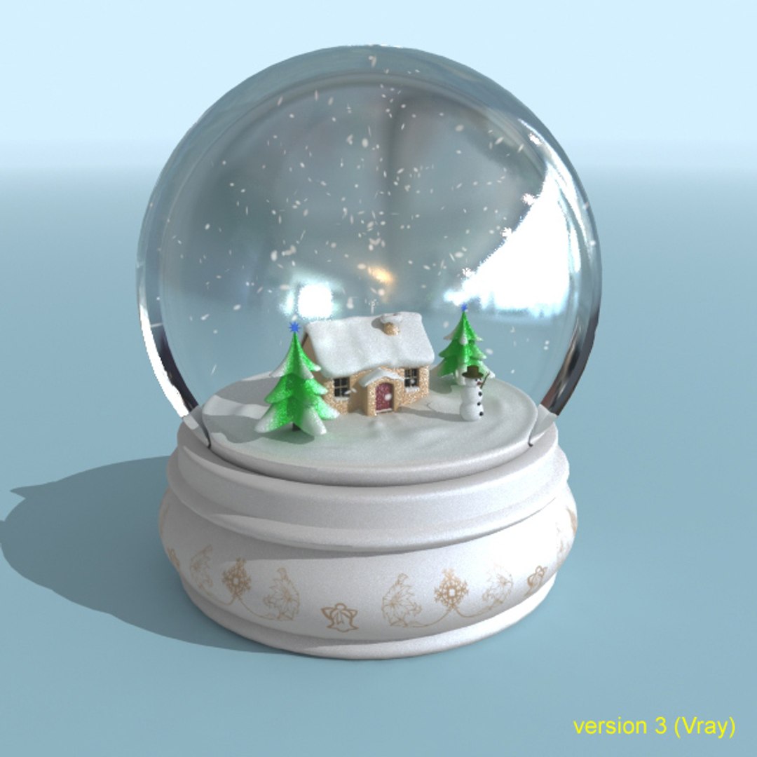 3d Snowball Complete Scene Snow Model