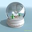 3d Snowball Complete Scene Snow Model
