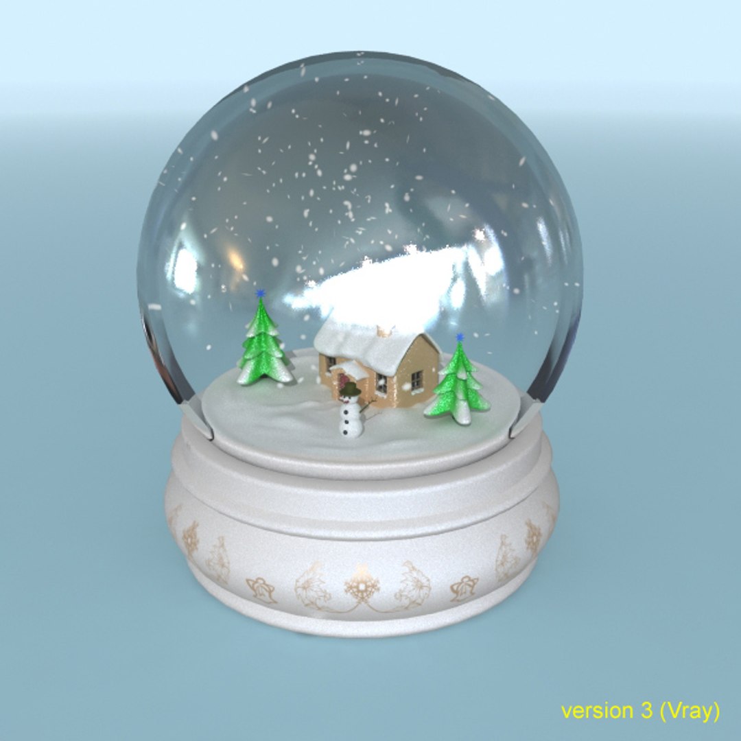 3d Snowball Complete Scene Snow Model