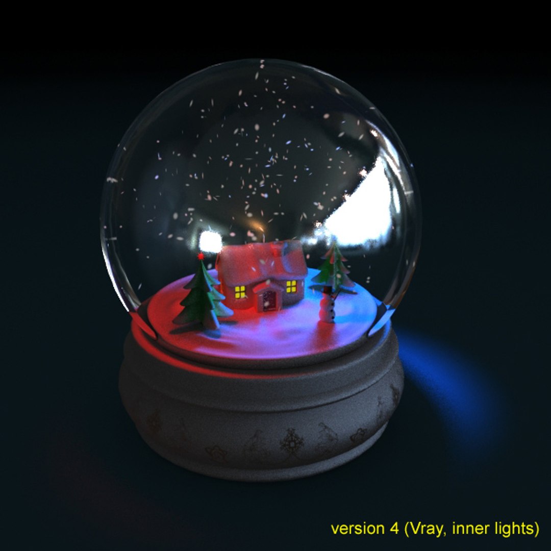 3d Snowball Complete Scene Snow Model