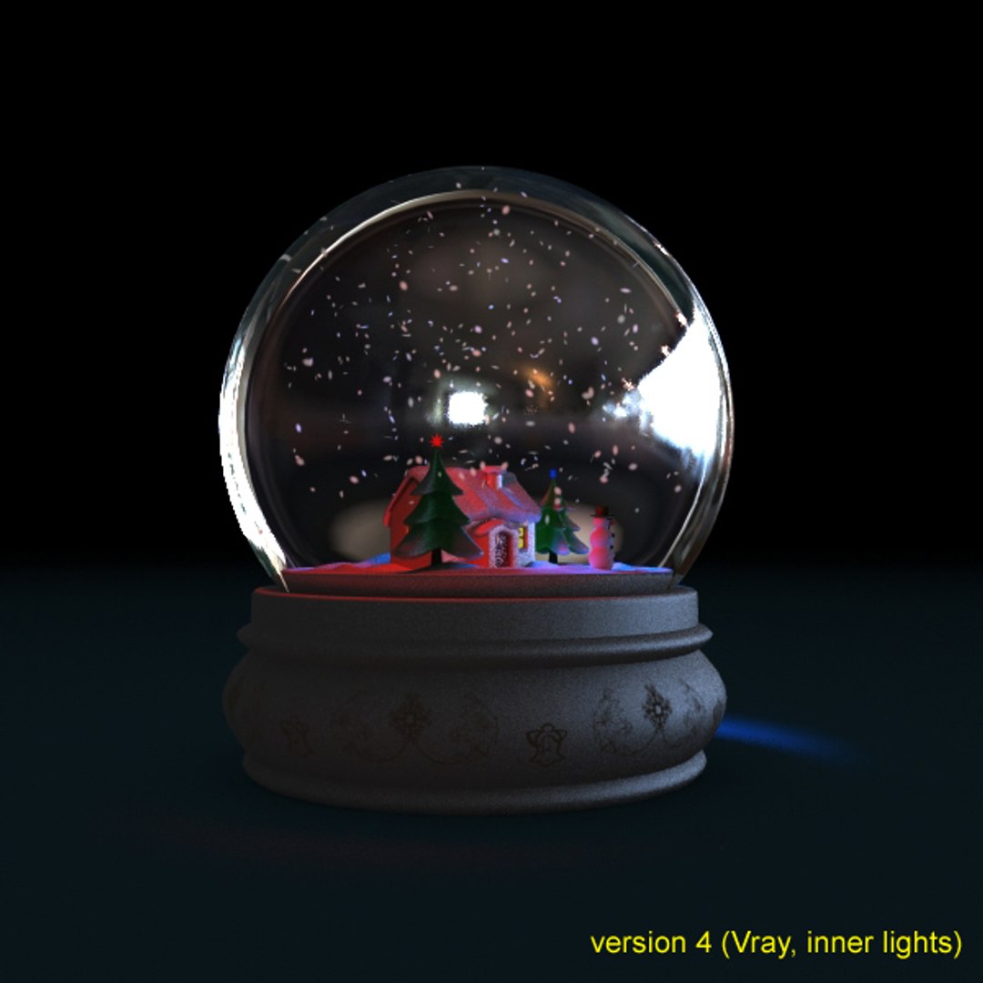 3d Snowball Complete Scene Snow Model