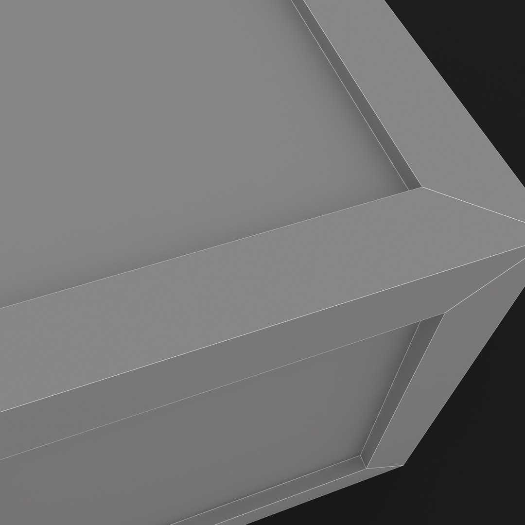 Realistic Wooden Box 01 3d Model