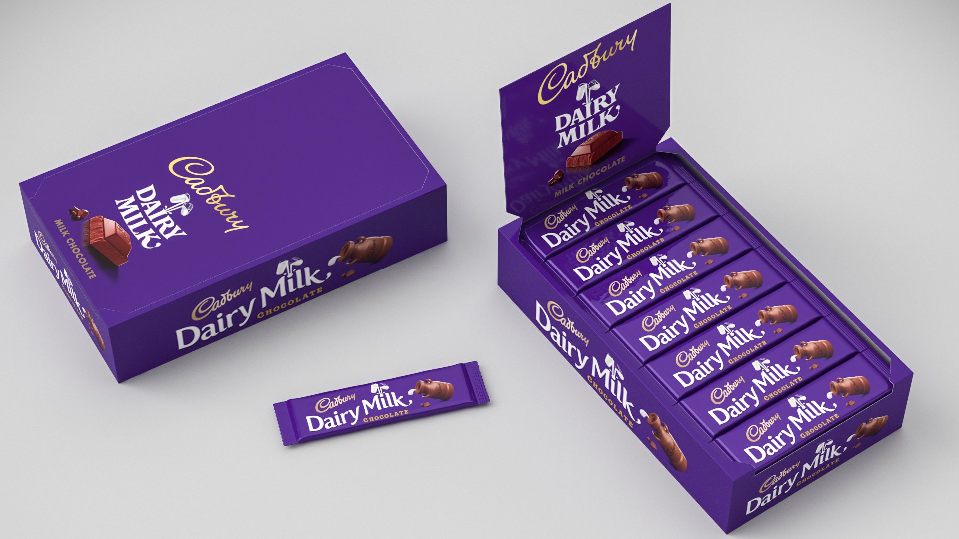 Box Cadbury 3D Model - TurboSquid 1690759