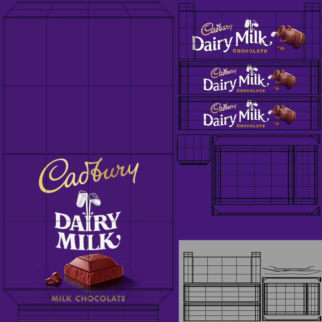 Box Cadbury 3D Model - TurboSquid 1690759