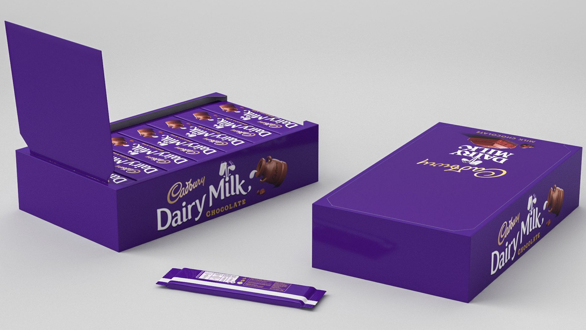 Box Cadbury 3D Model - TurboSquid 1690759