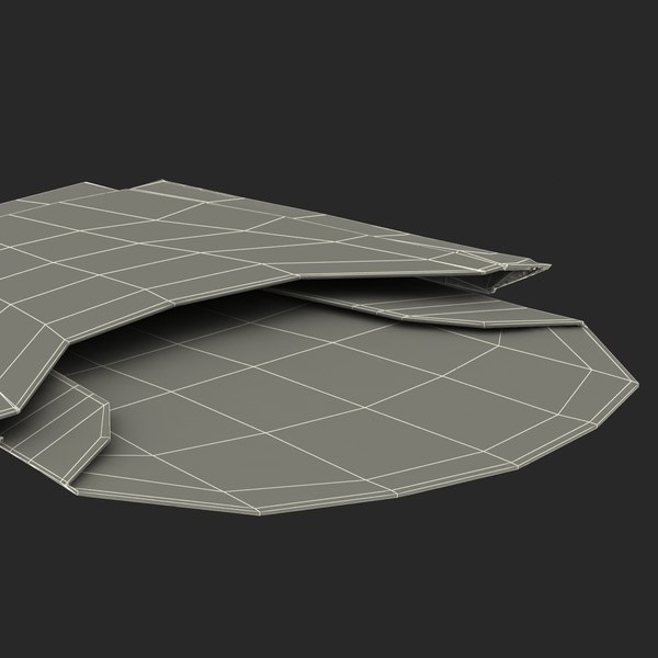 3d folded french fry box model