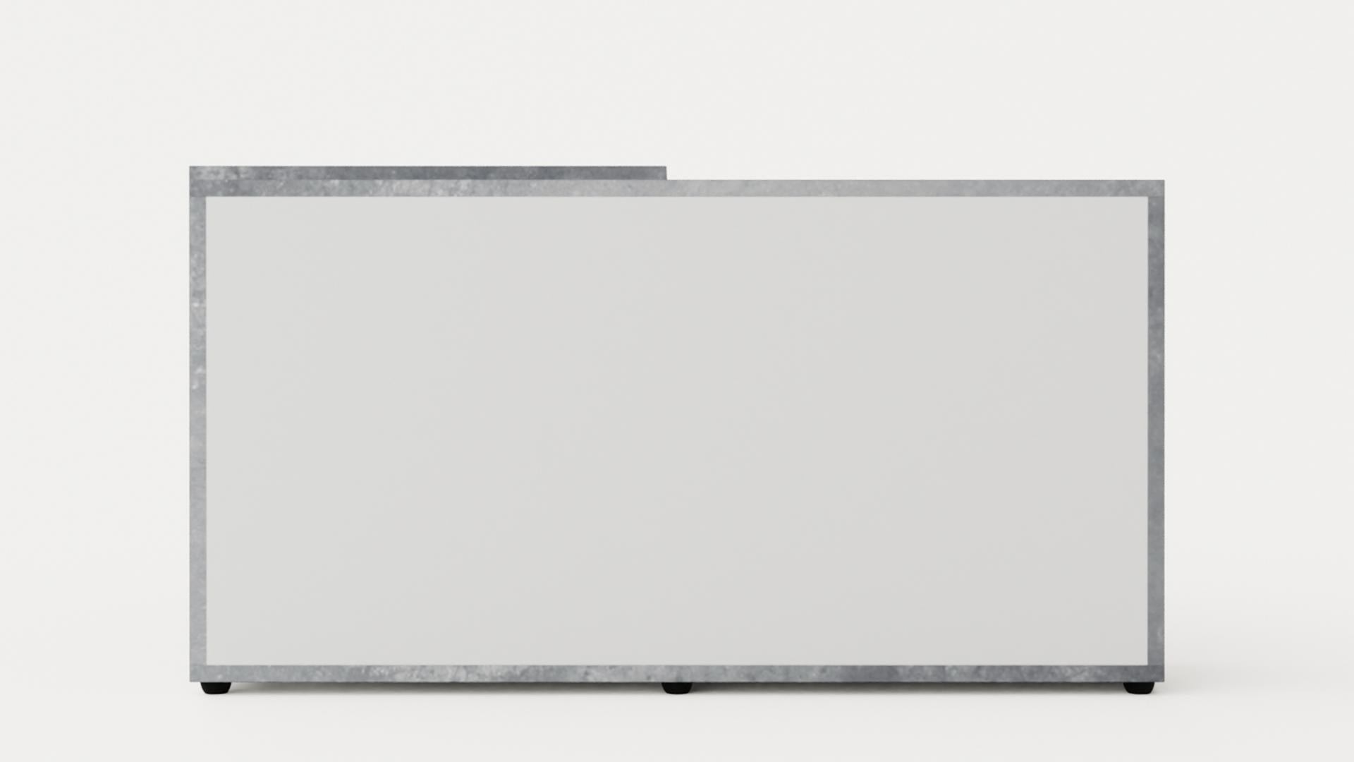 Diego Desk 138 Cm With Adjustable Shelf White Concrete 3D Model ...