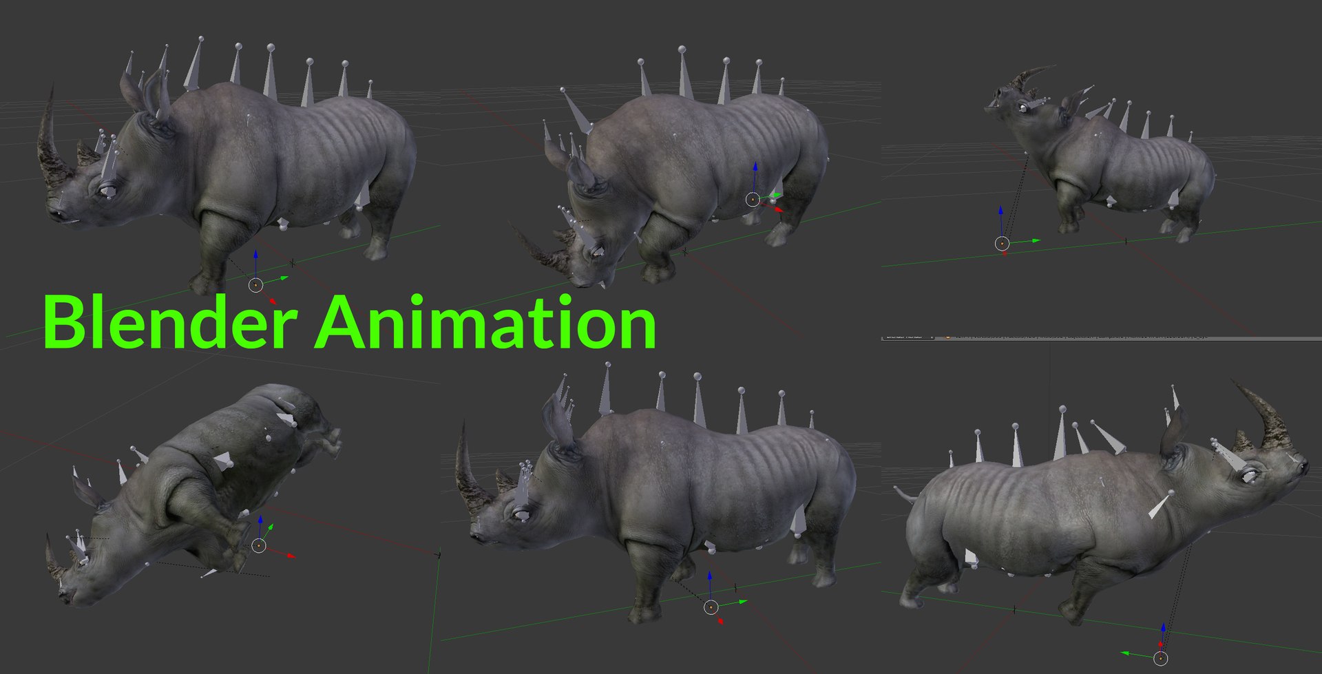 Realistic Rhino Rigged Animation 3D Model - TurboSquid 1270636