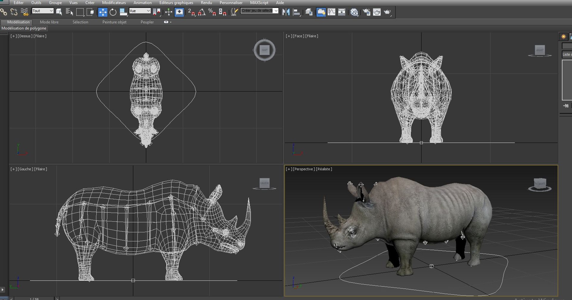 Realistic Rhino Rigged Animation 3D Model - TurboSquid 1270636