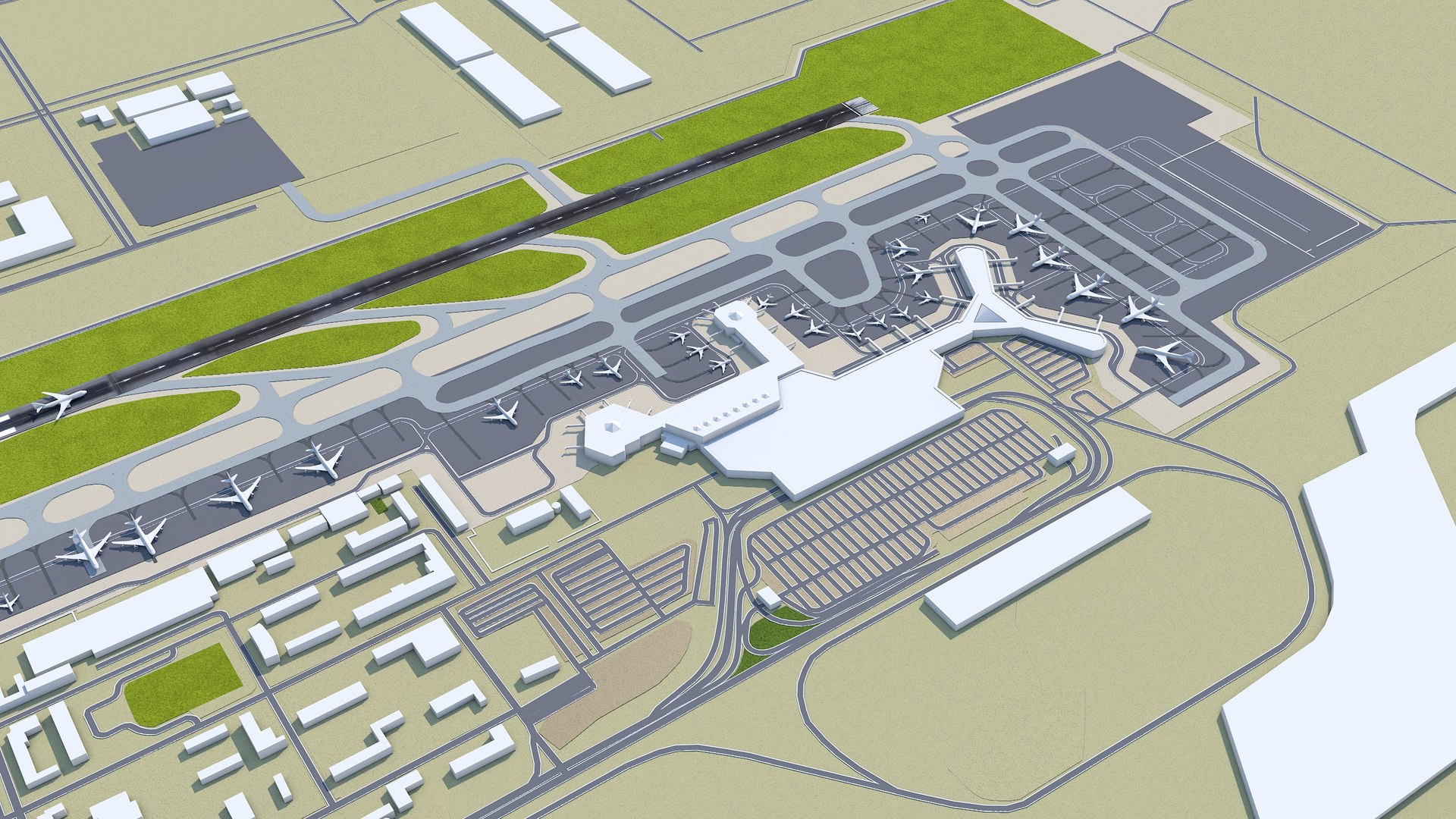 Harbin Taiping International Airport Model - TurboSquid 2199132