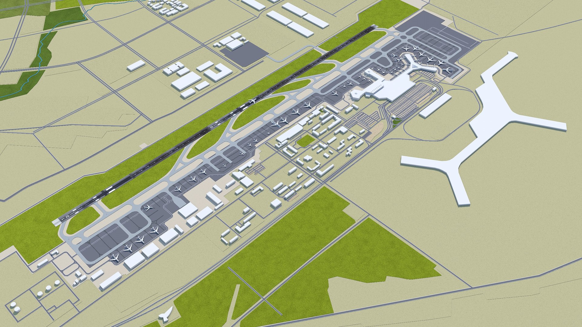 Harbin Taiping International Airport Model - TurboSquid 2199132