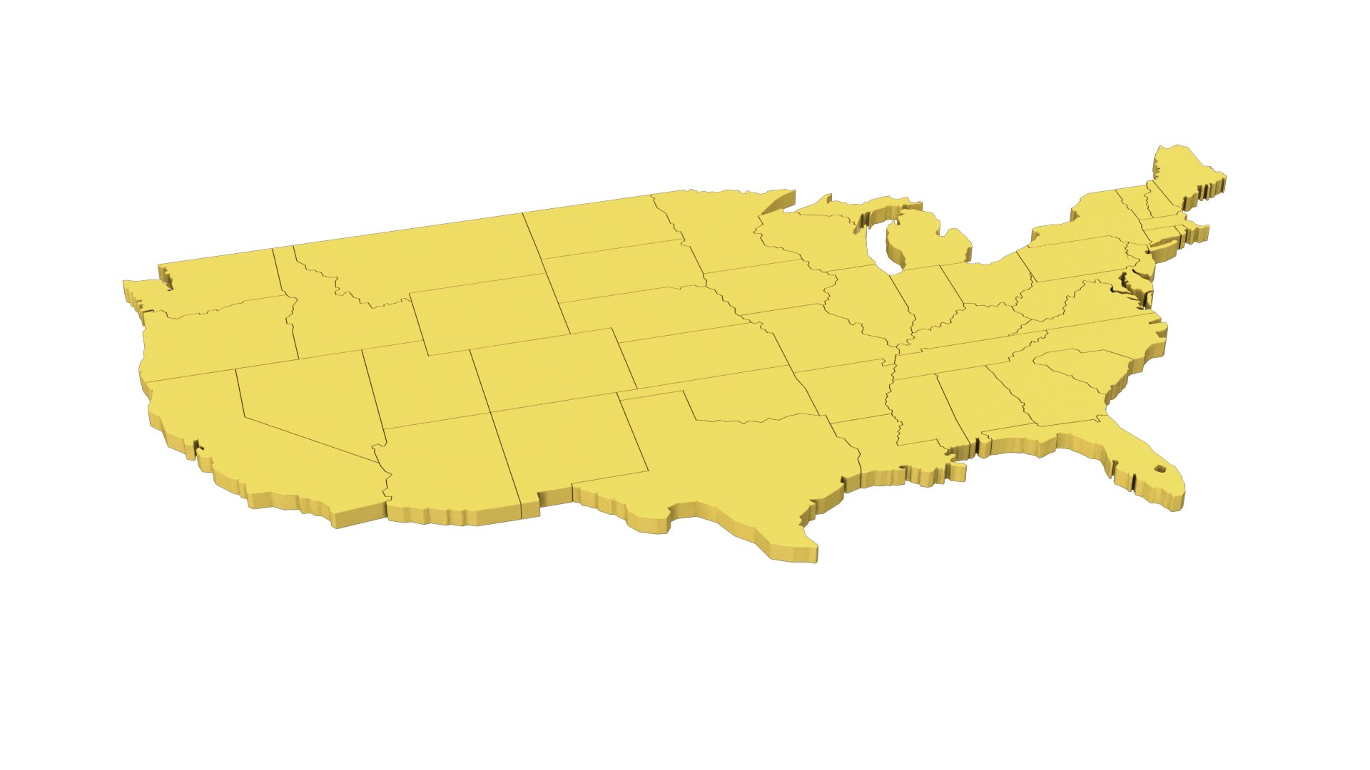 3D USA 3d Map - TurboSquid 1876242