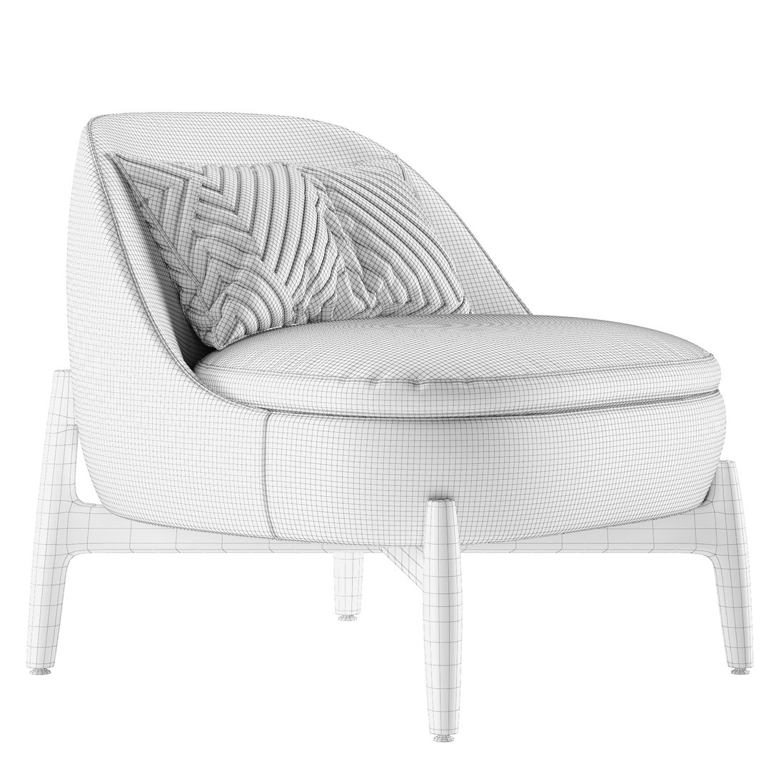 Minotti Sendai Armchair 3D - TurboSquid 2148776