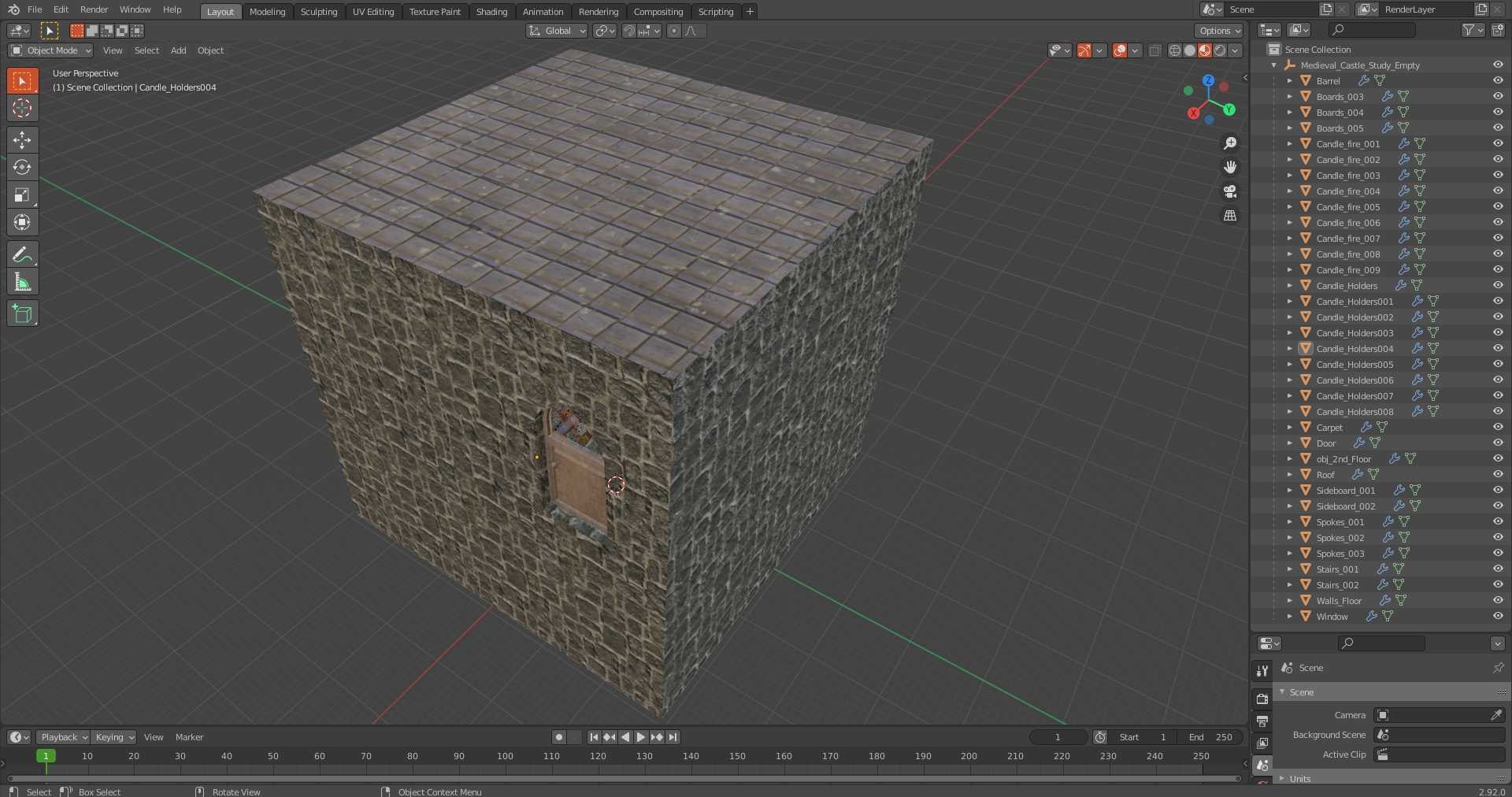 Medieval Castle Study Empty 3D Model - TurboSquid 2286877