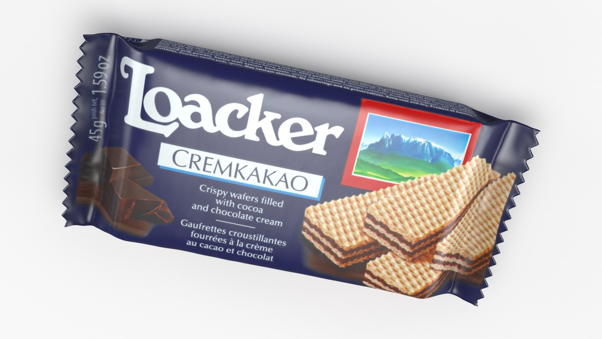 3D Loacker Cremkakao 45g model - TurboSquid 1763746