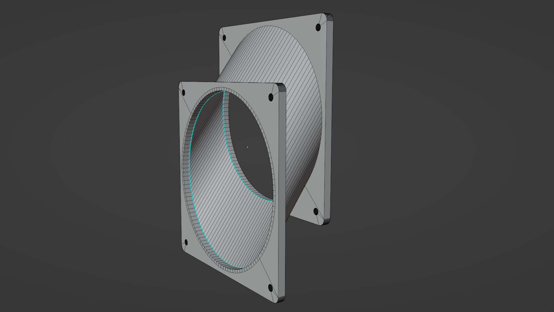 3D Model 120mm Fan Offset Duct Fan - TurboSquid 2147613