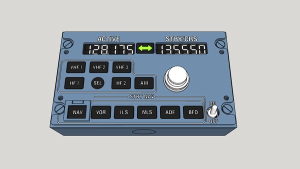 A320 RMP control panel Modelo 3D - TurboSquid 2060374