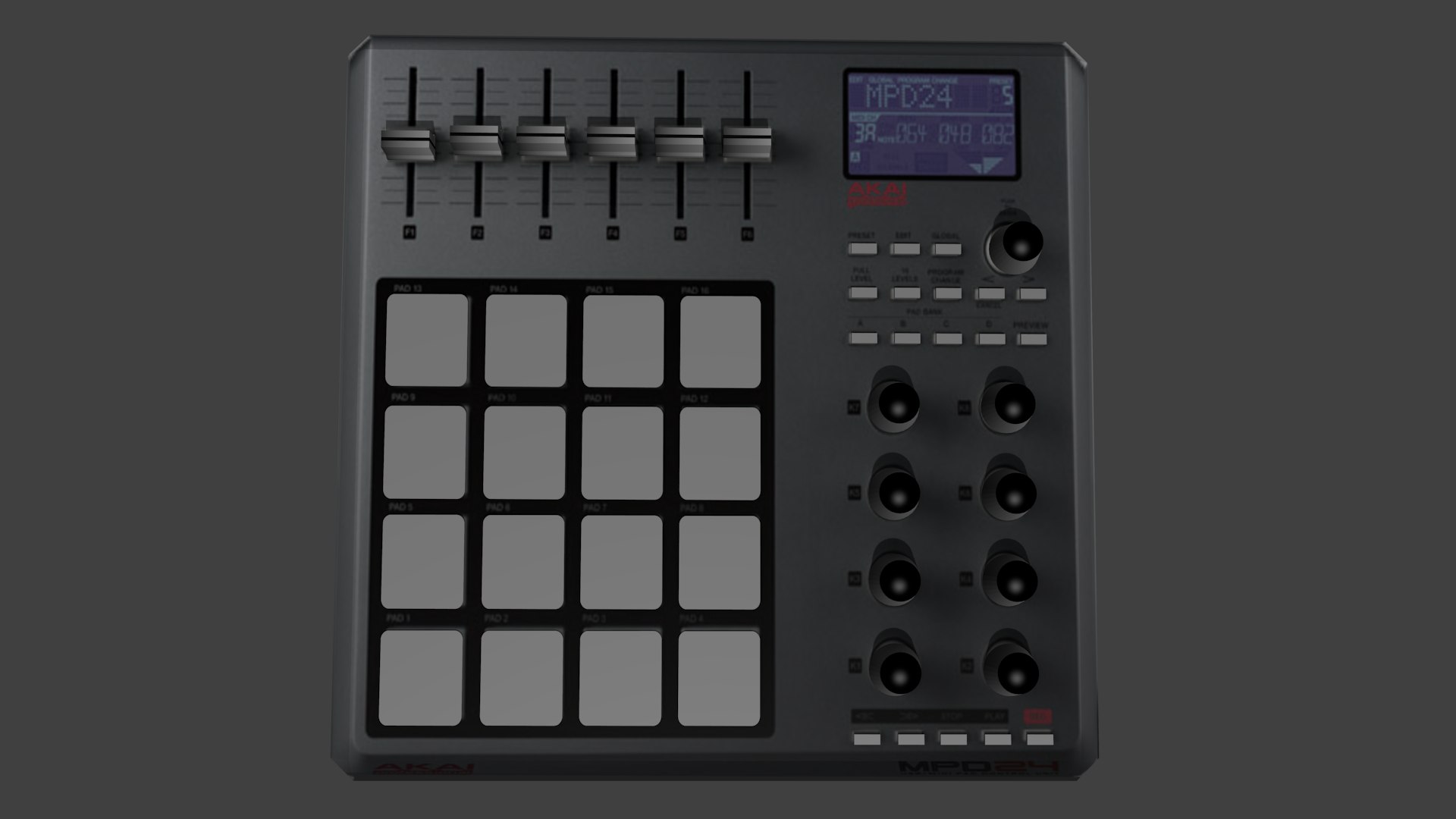 Akai Mpd24 3d Model