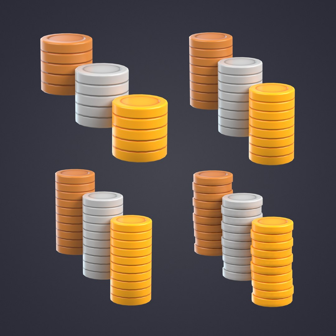 Coin Pack 3D Model - TurboSquid 2084963
