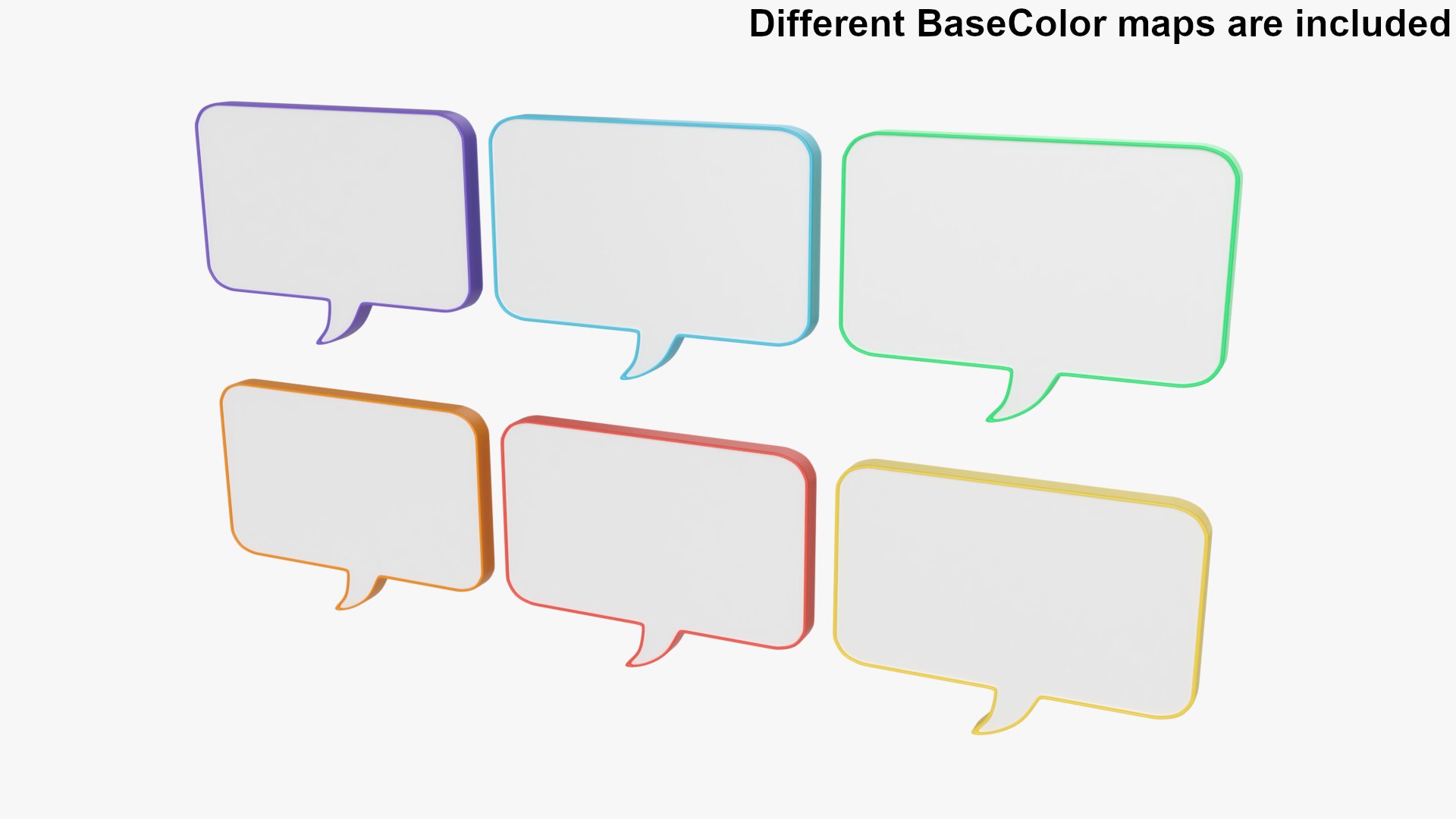 3D Speech Bubbles Dialogue Delivery Ver 1 - TurboSquid 1913923