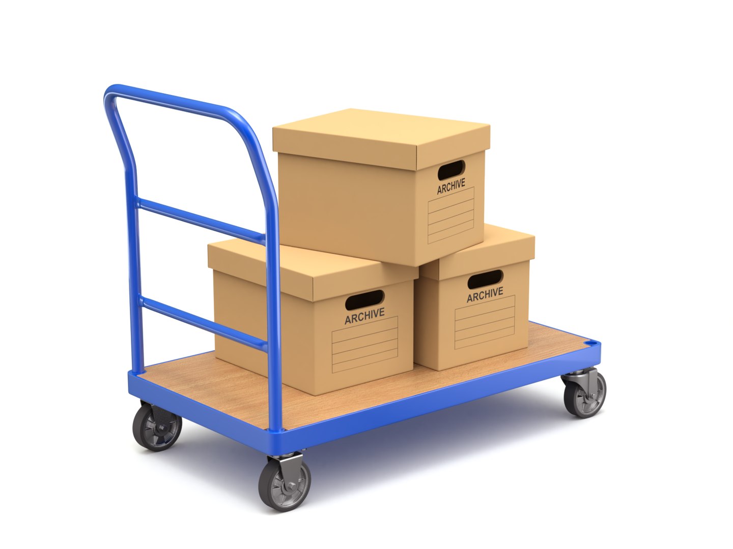 3D Model Box Storage Trolley - TurboSquid 1404358