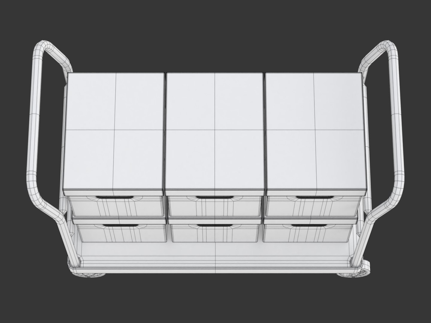 3D model box storage trolley - TurboSquid 1404358