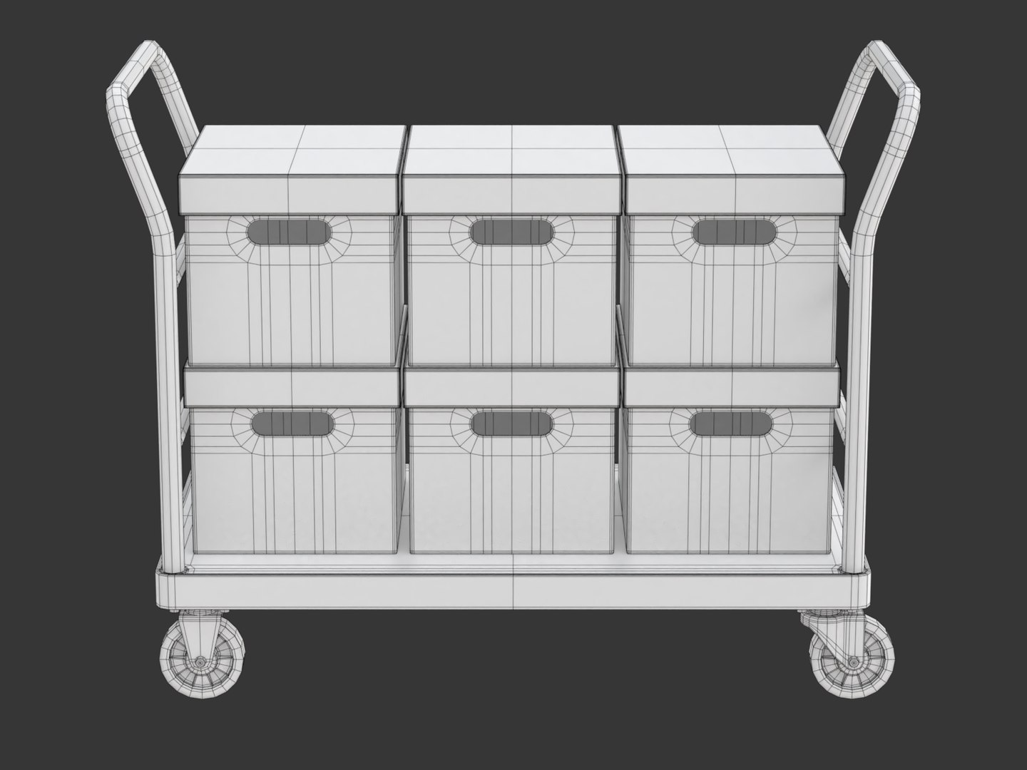 3D model box storage trolley - TurboSquid 1404358