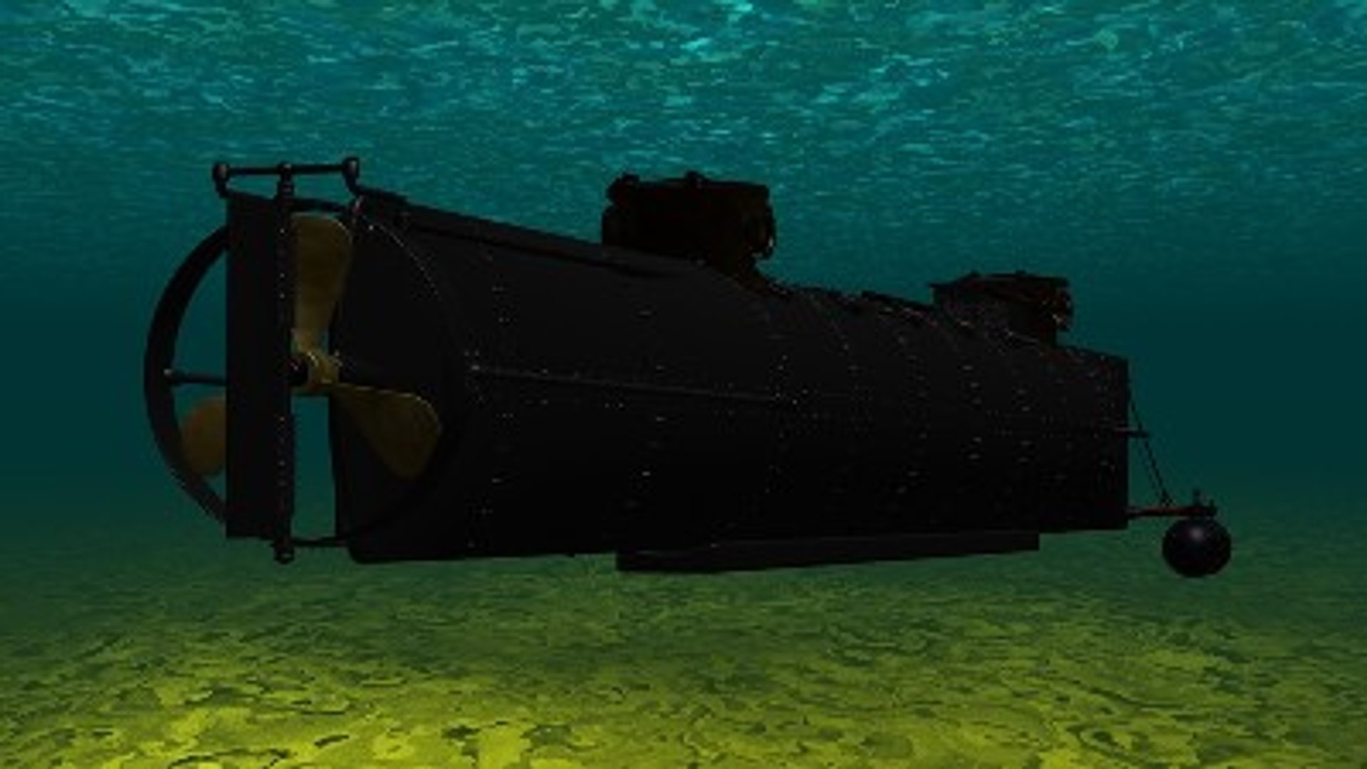 Maya Confederate Submarine Hunley