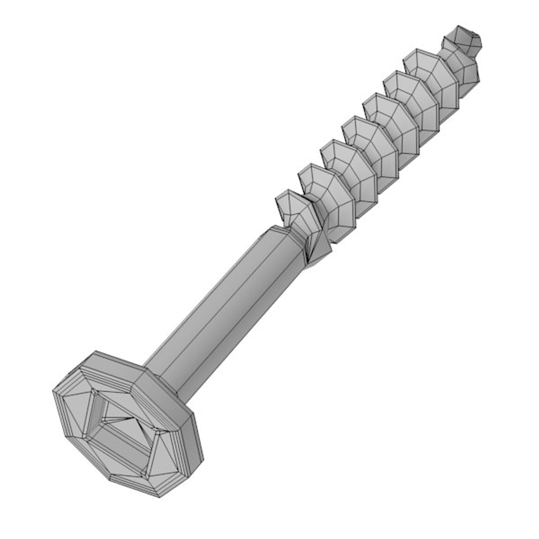 3d screw model