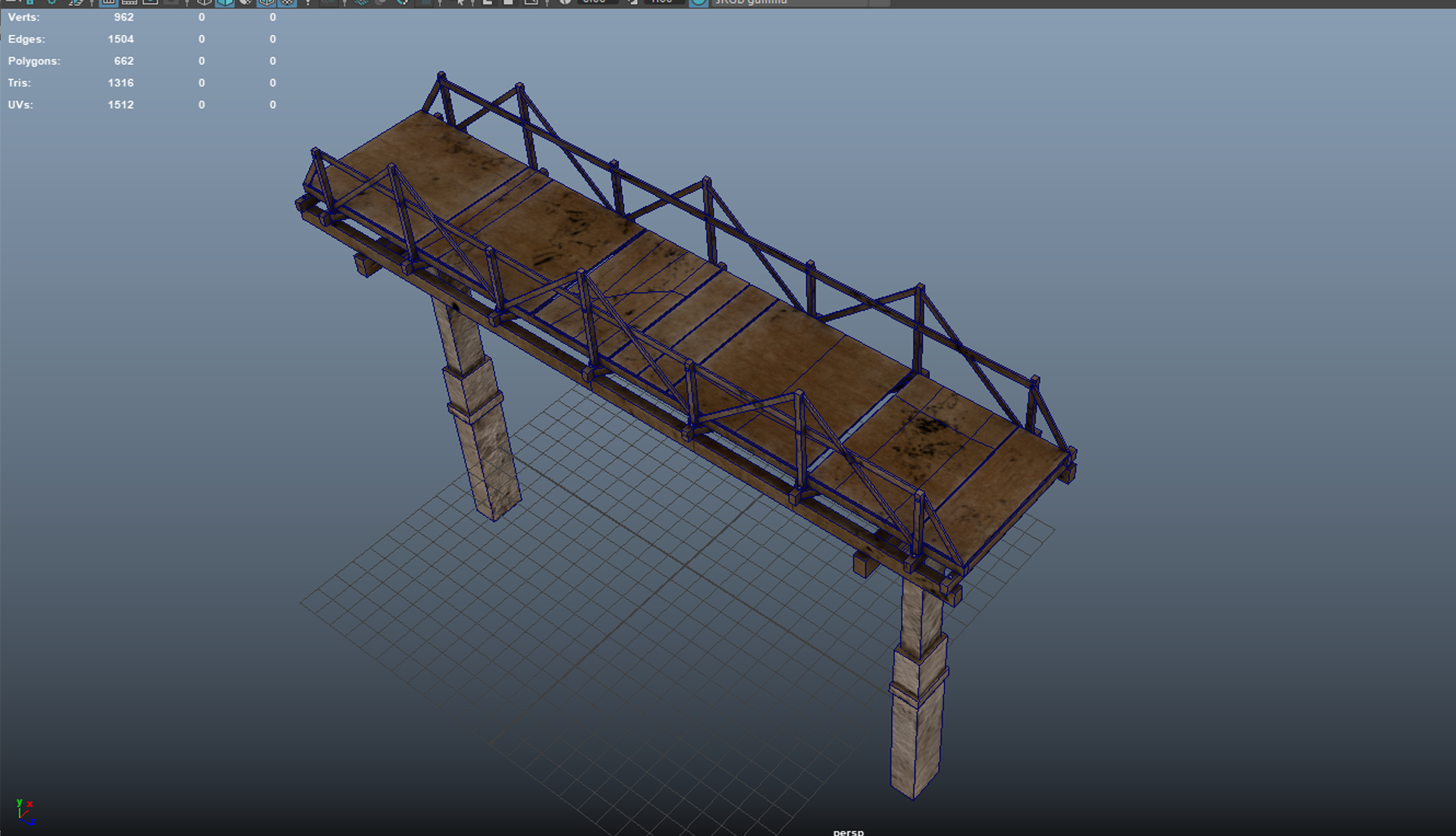 Low poly bridge 3D model - TurboSquid 1810110