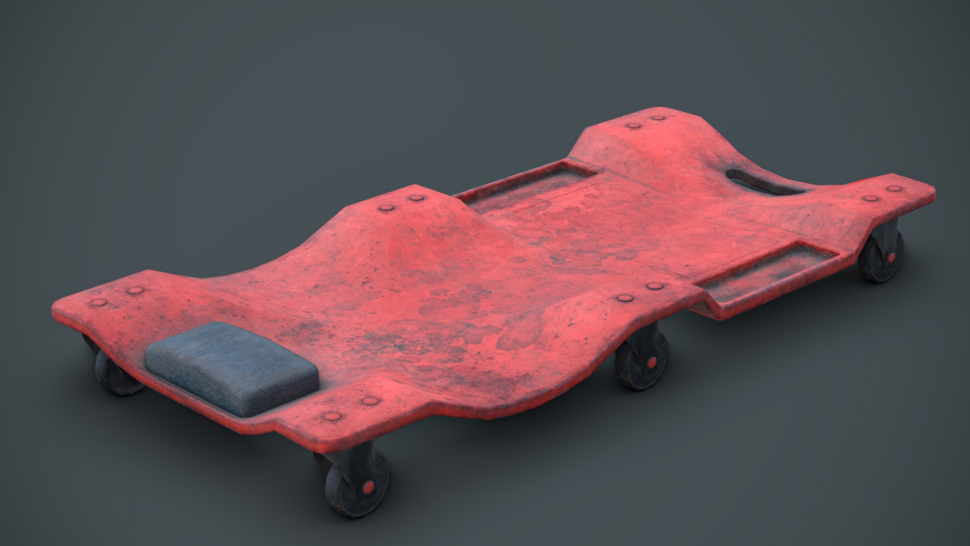3D Realistic Worn Mechanic Plastic Creeper - TurboSquid 2254331