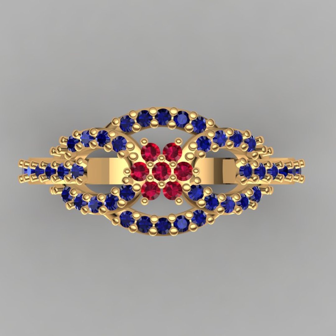 Designer Ring 3d Dxf