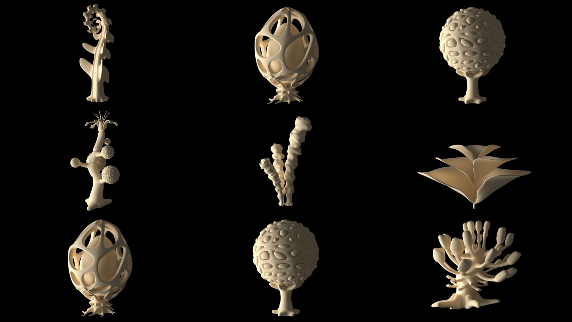 Alien Plants 3D Model - TurboSquid 1658228
