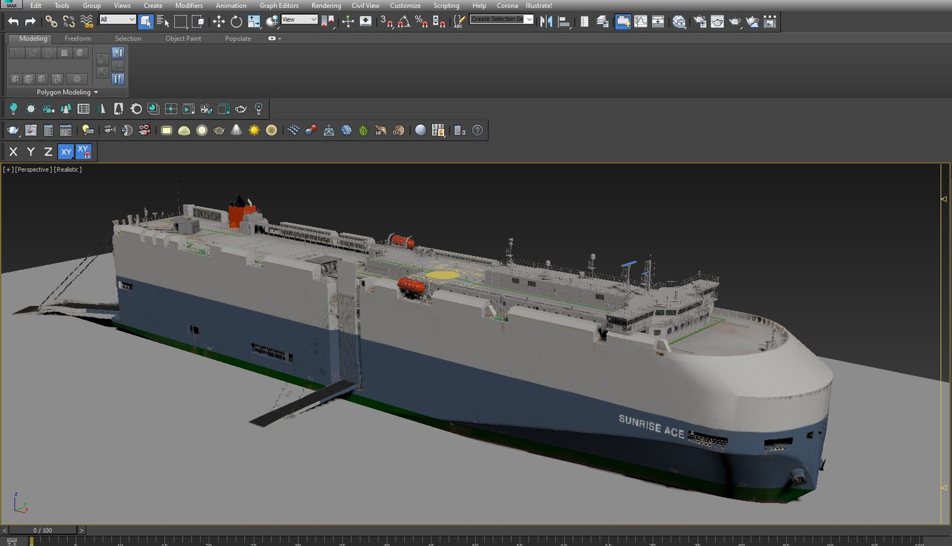Vehicles Carrier RoRo And Burnt Ship 3D Model Pack 3D Model ...