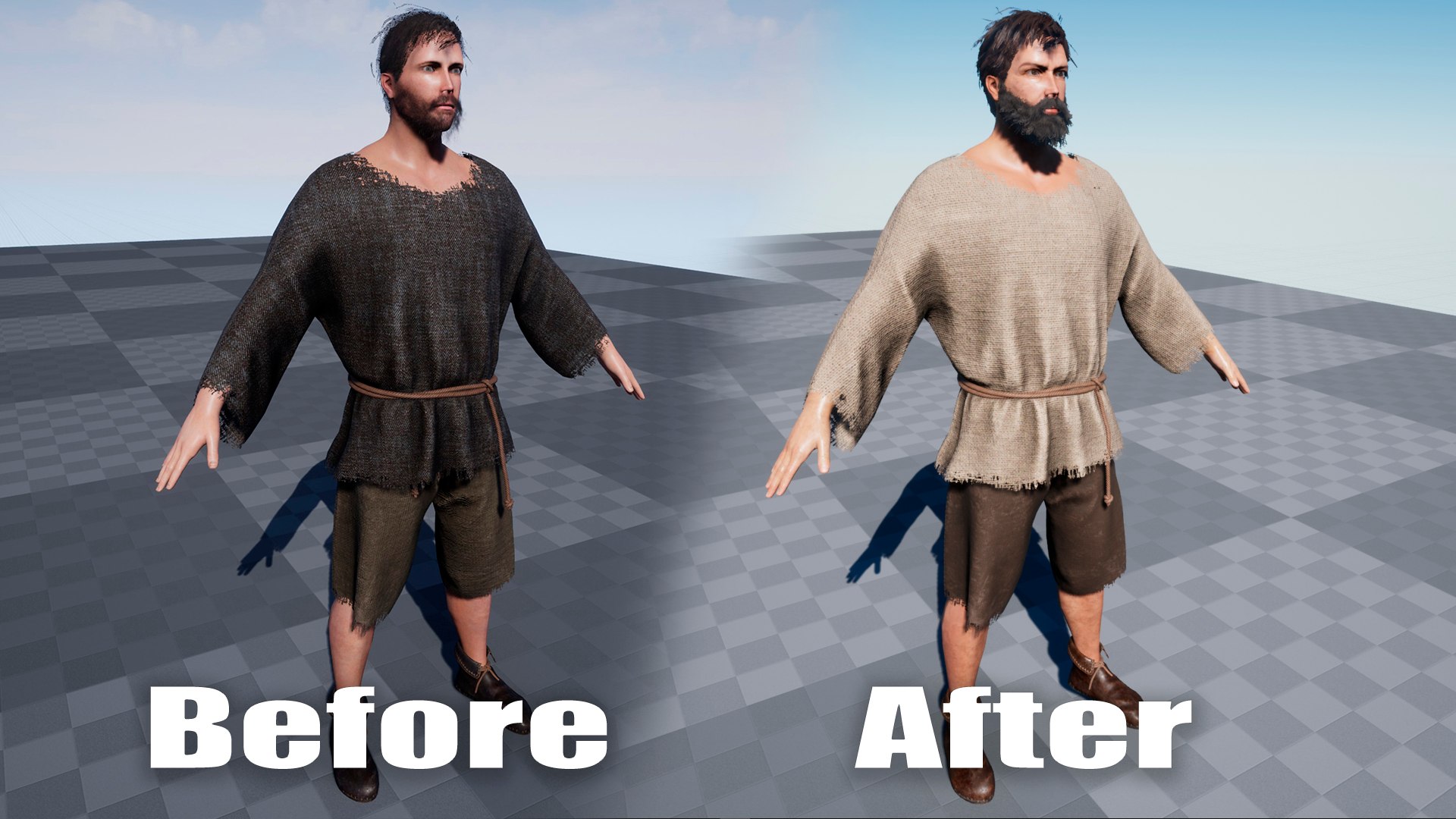 3D Peasant man model - TurboSquid 1853943