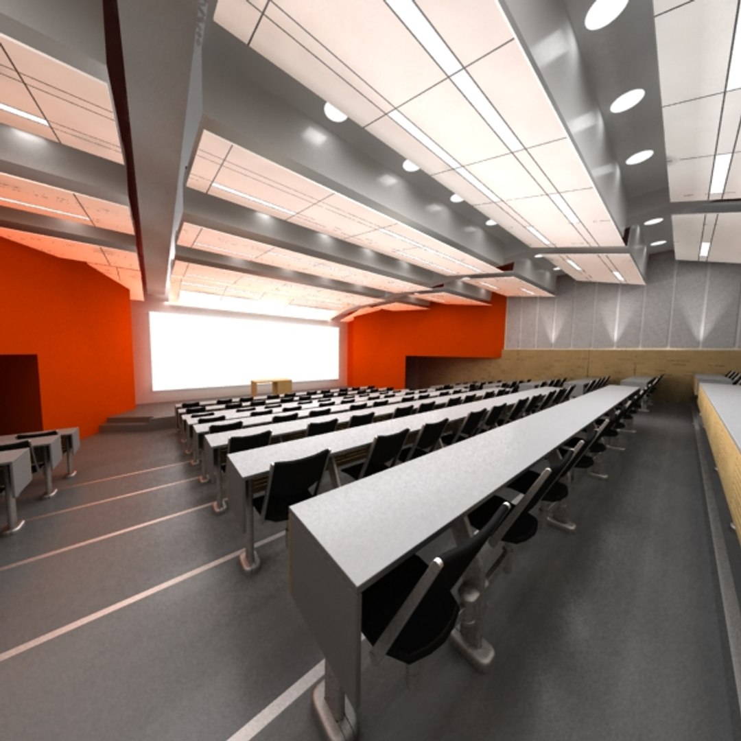 3d model university school 2