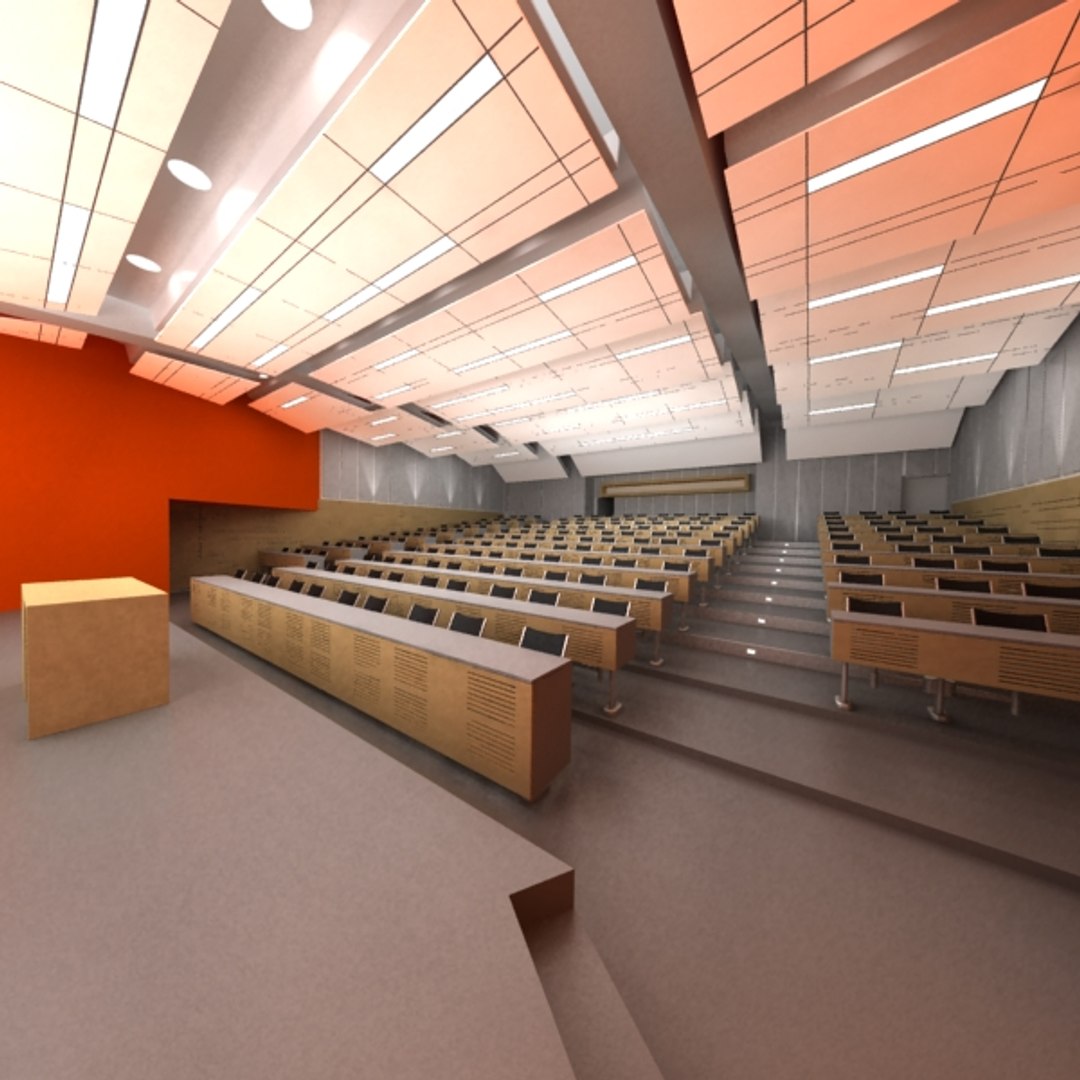 3d model university school 2