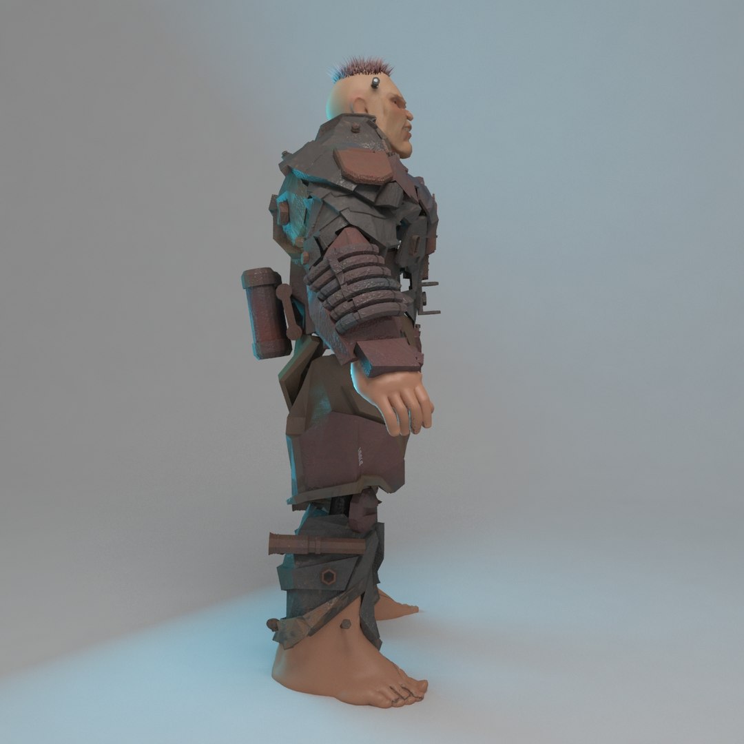 3d Rigged Cyborg Robot Model
