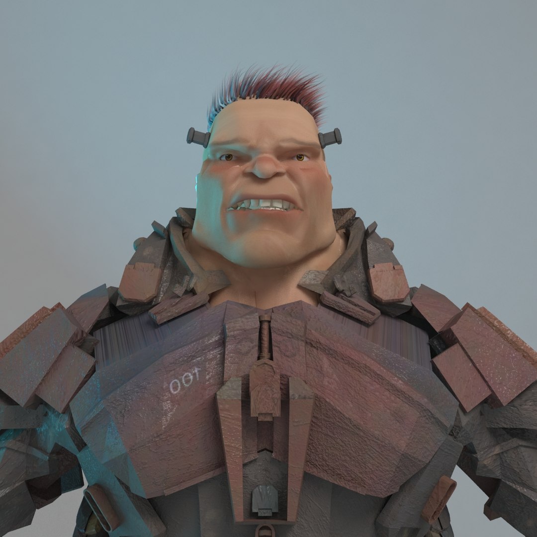 3d Rigged Cyborg Robot Model