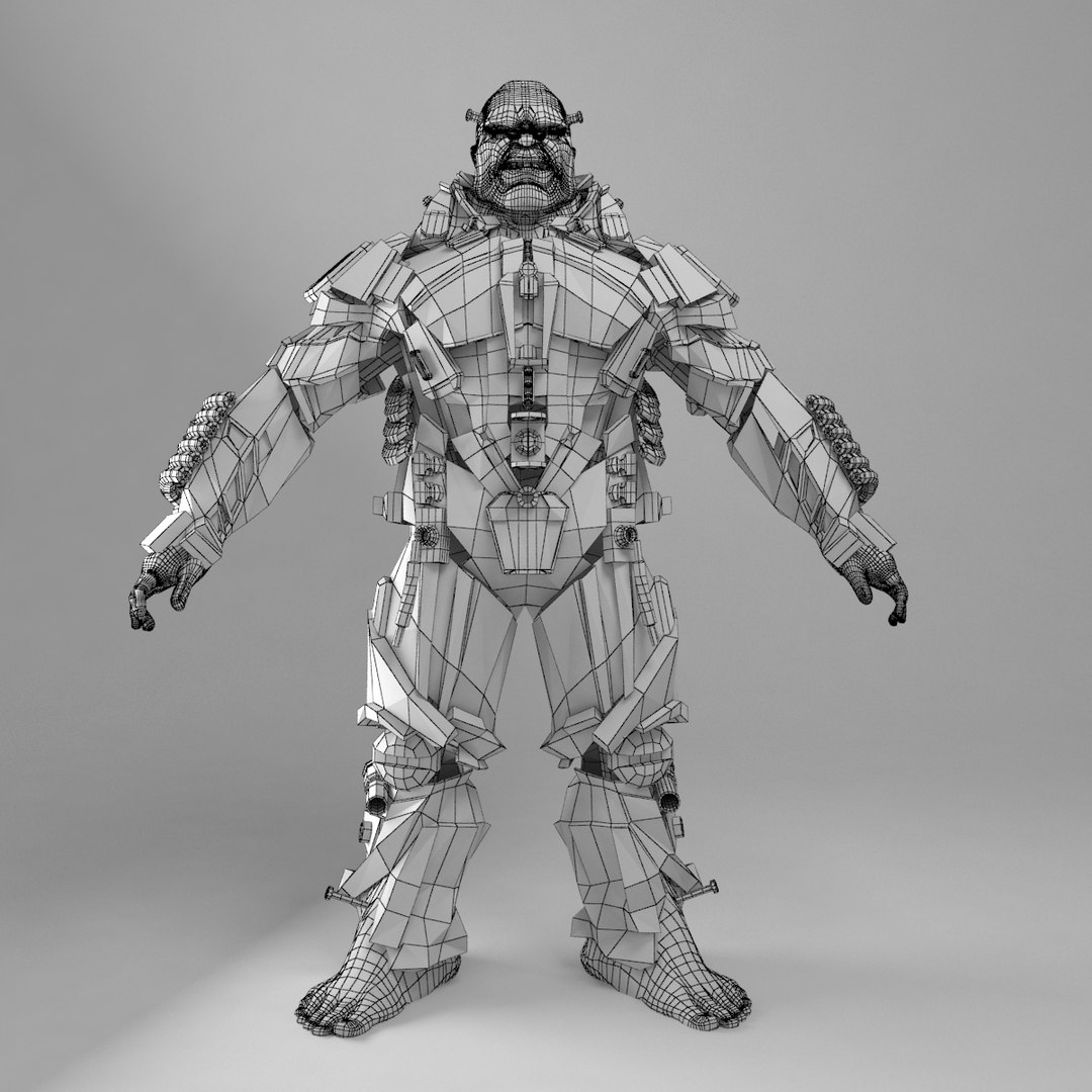 3d Rigged Cyborg Robot Model