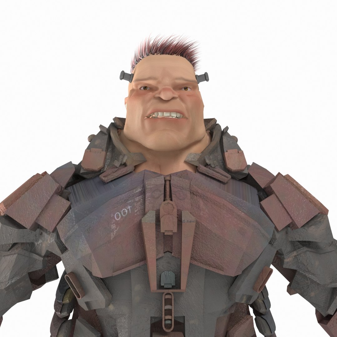 3d Rigged Cyborg Robot Model