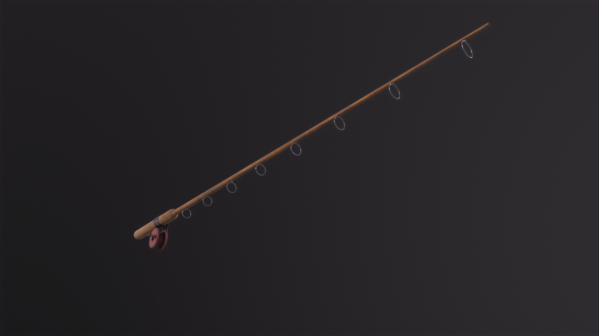 3D Old-fashioned Fishing Rod Model - TurboSquid 2121068