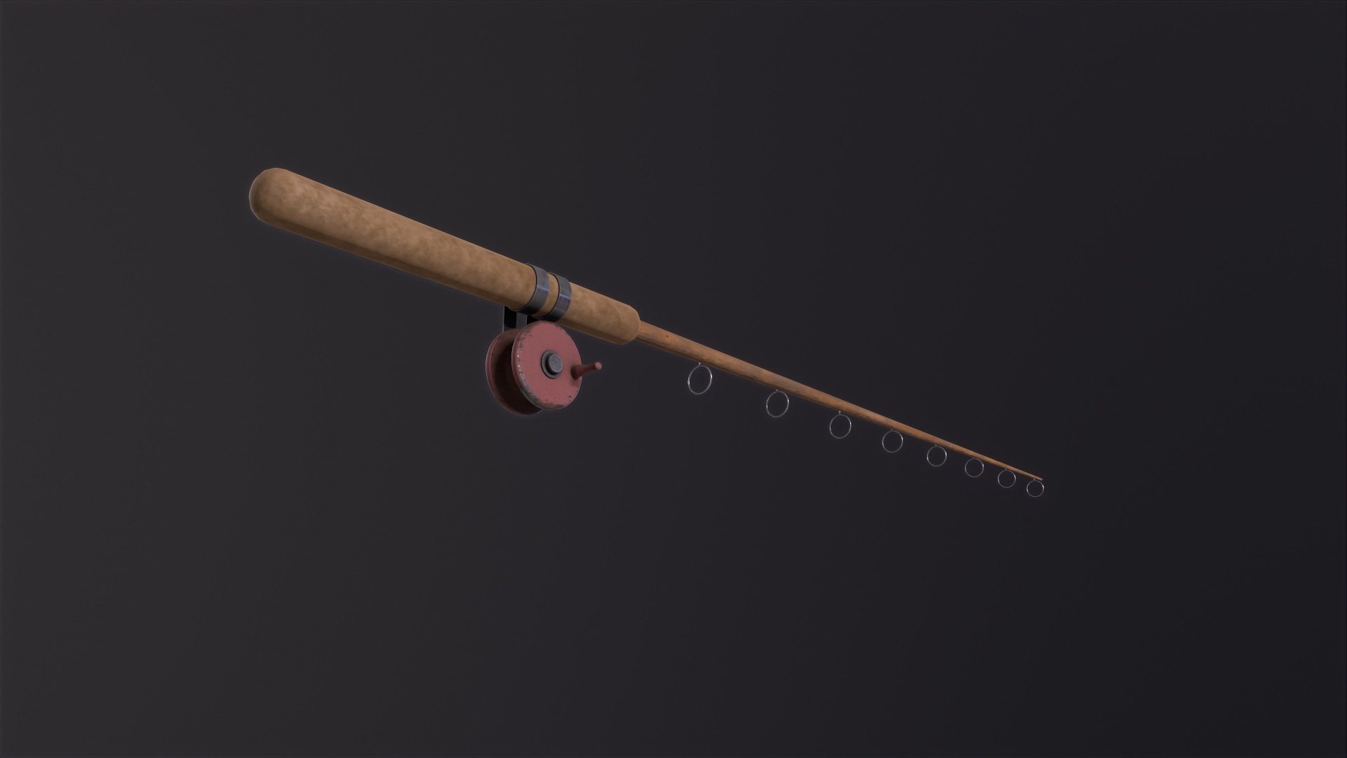 3D Old-fashioned Fishing Rod Model - TurboSquid 2121068