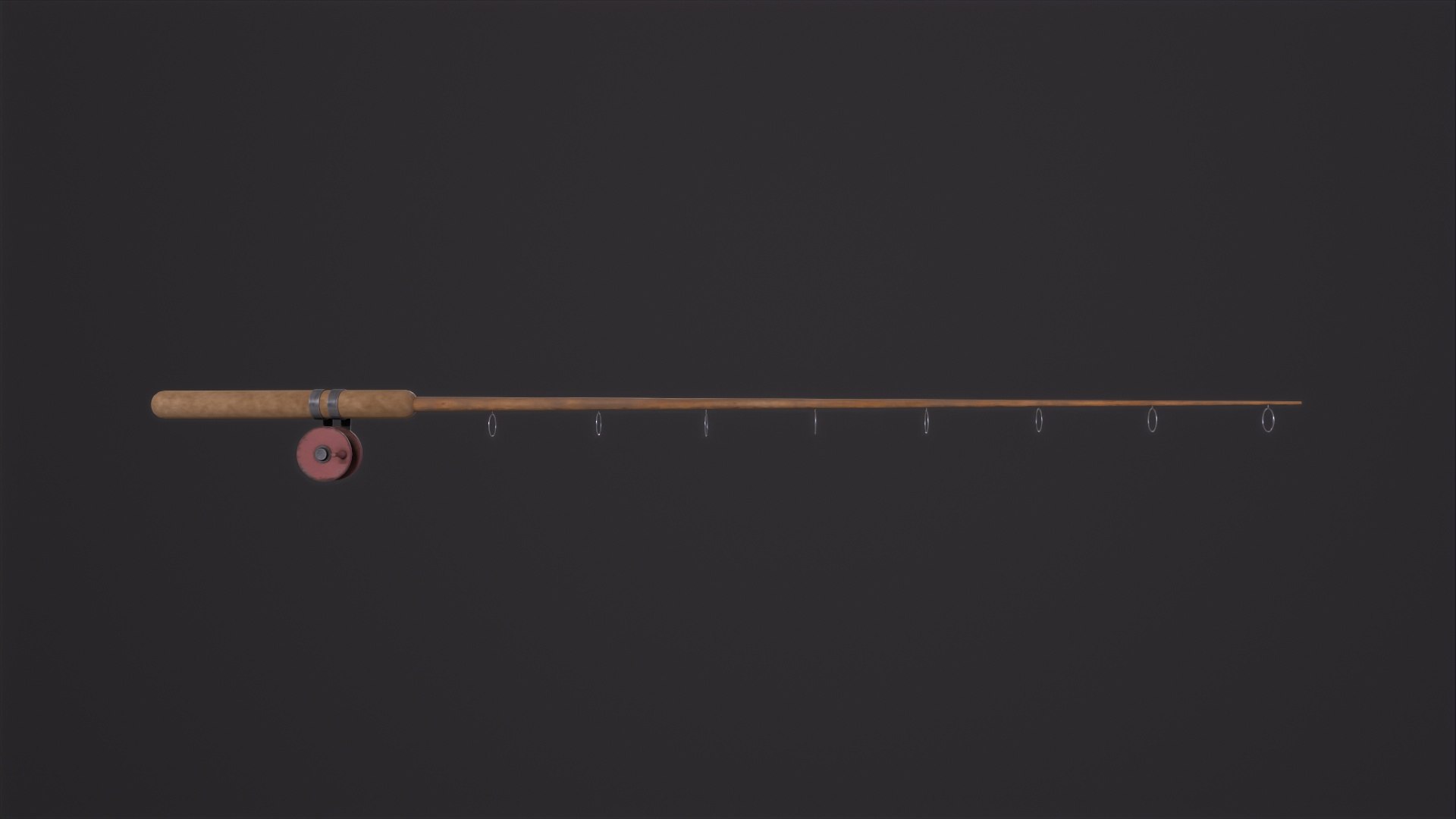 3D Old-fashioned Fishing Rod Model - TurboSquid 2121068