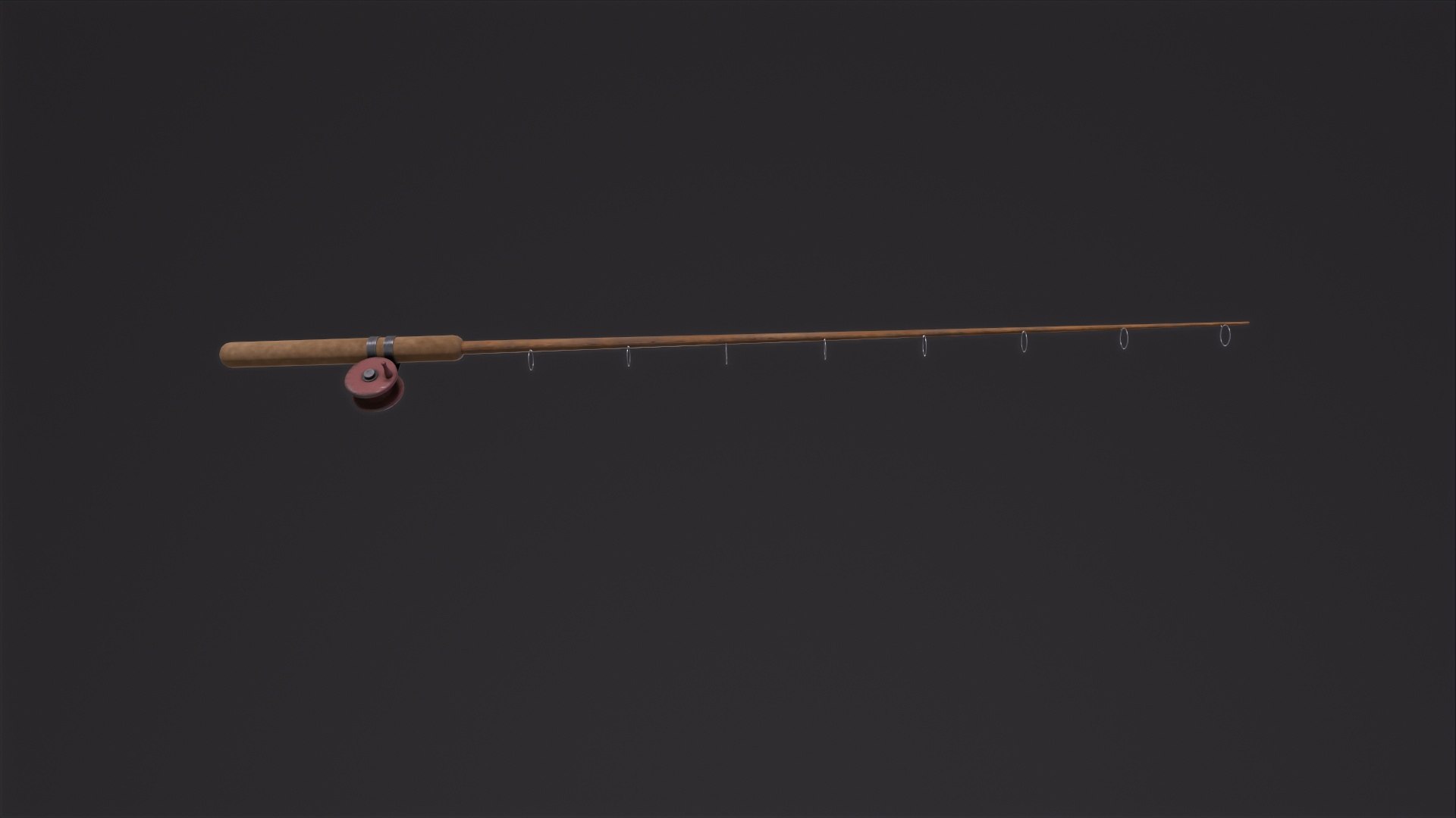 3D Old-fashioned Fishing Rod Model - TurboSquid 2121068