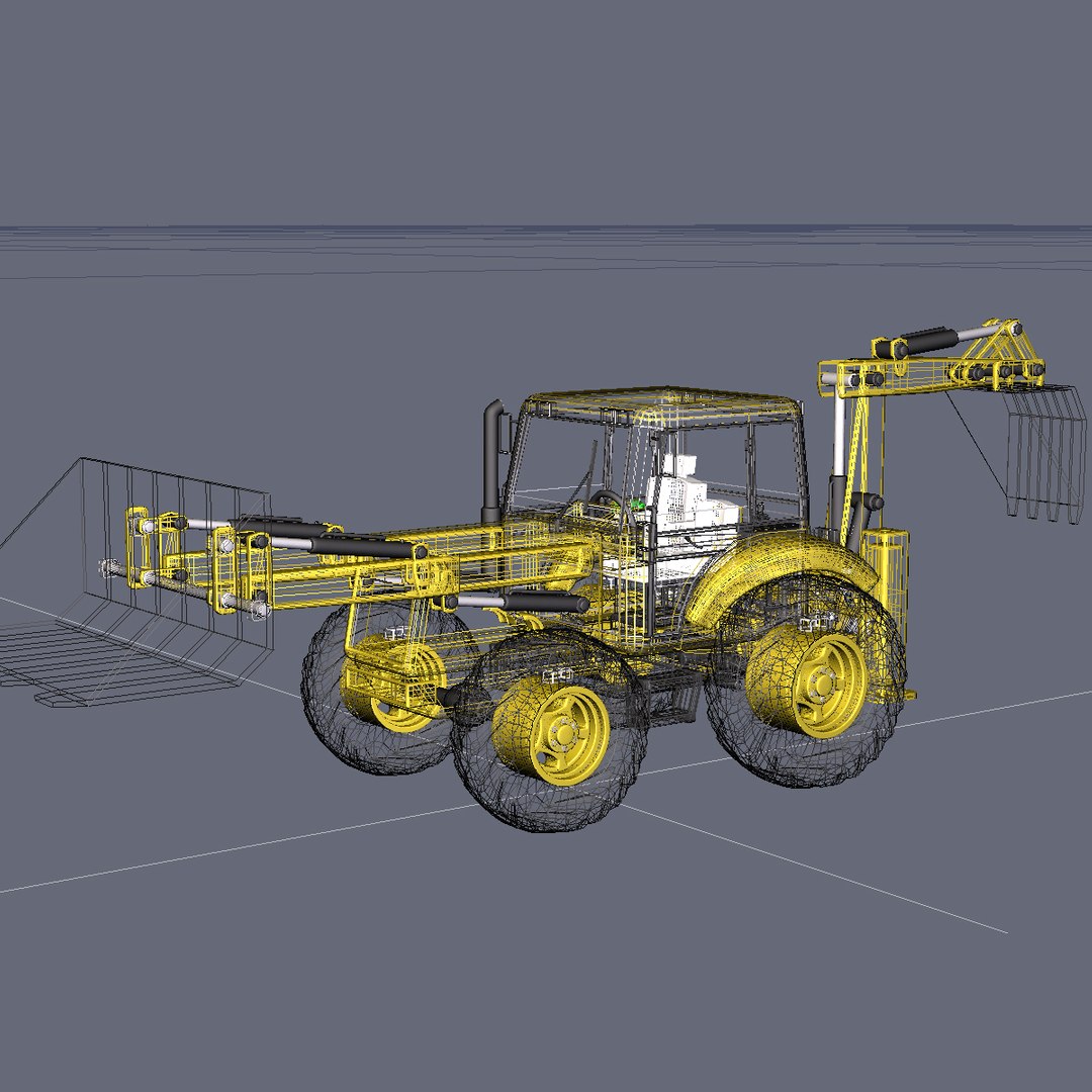 3D Tractor Backhoe Plow Model - TurboSquid 1512720