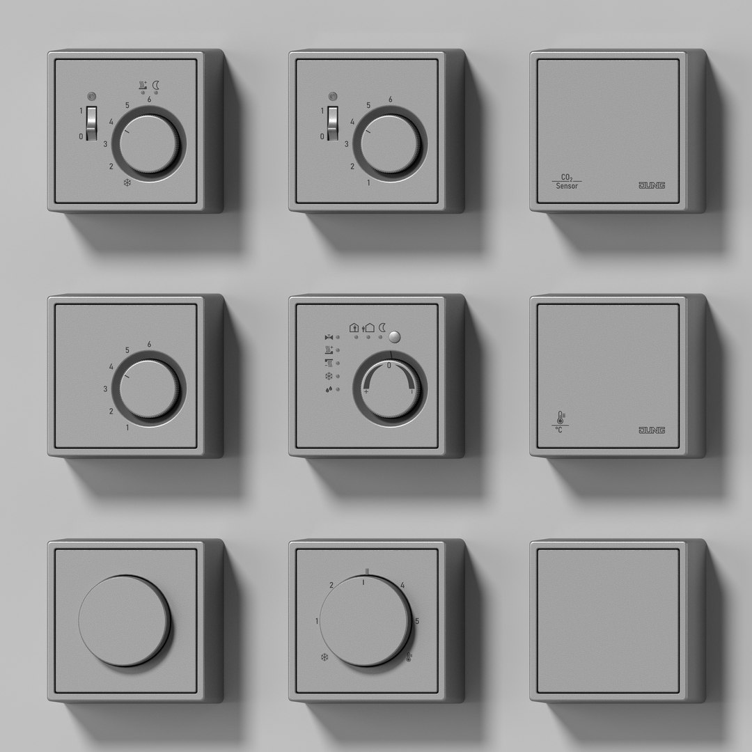 JUNG LS Cube Hospitality Kit 34 Items Model - TurboSquid 1990768