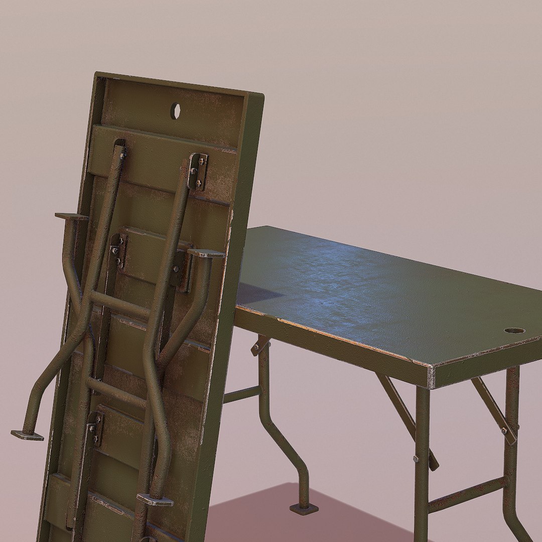 Military Table 3D Model - TurboSquid 1570758