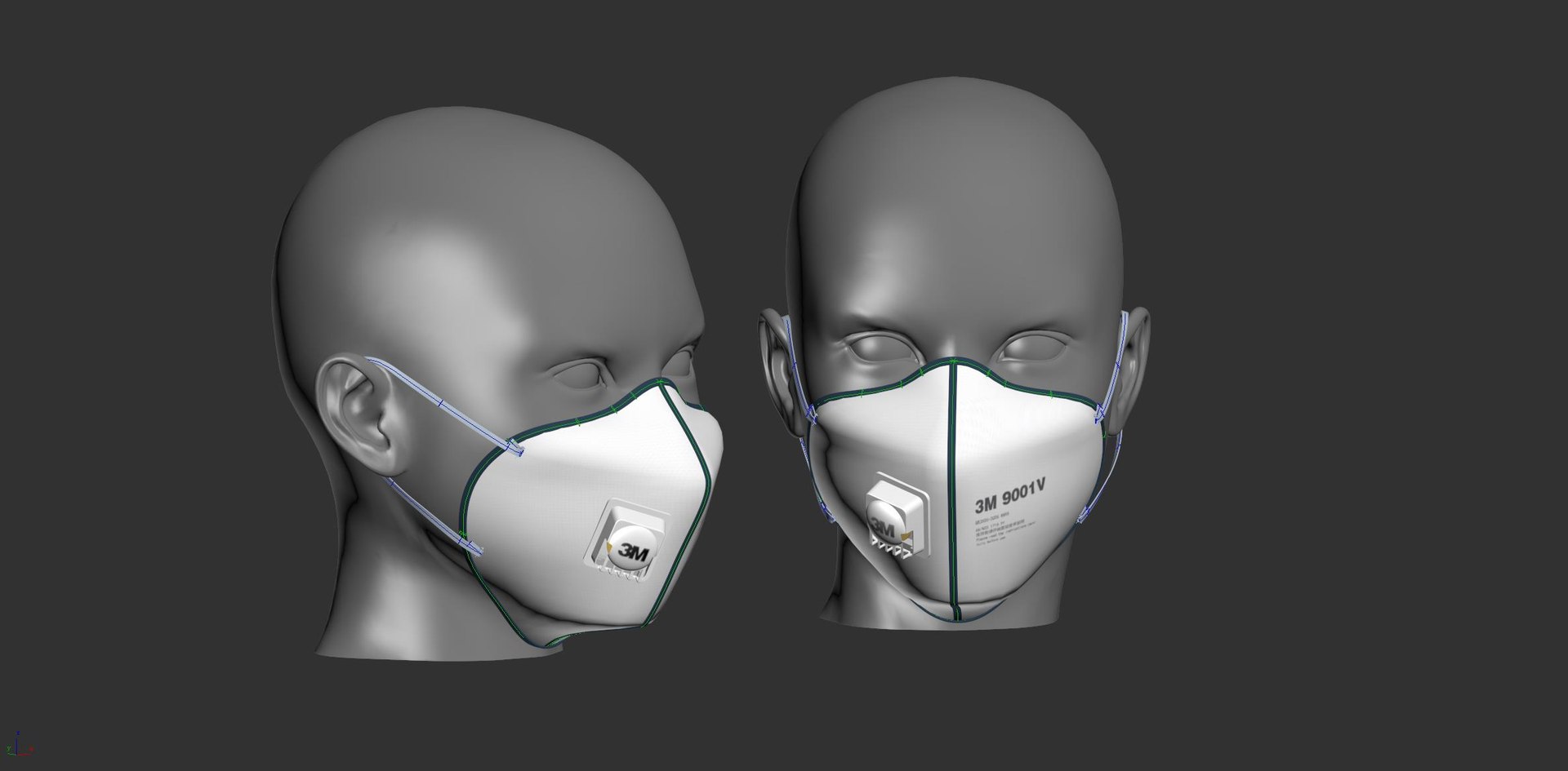 Mask respirator respiratory 3D model - TurboSquid 1657224
